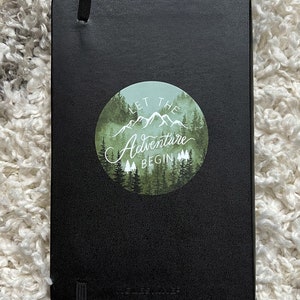 Let the Adventure Begin | Watercolor Sticker | Green Trees and ...