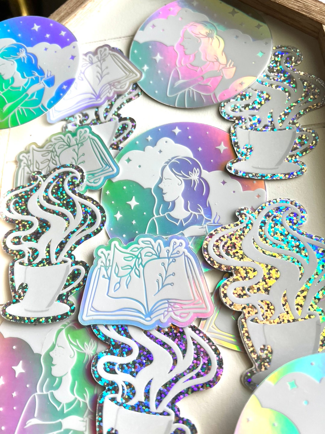 Sparkle Sticker Pack - Set of Three | Holographic Glitter | Waterproof ...