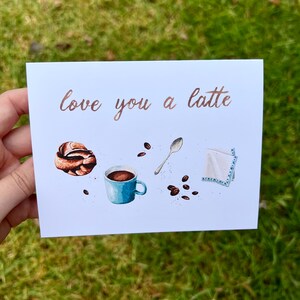 Love You a Latte | Greeting Card | Coffee and Friendship | Just Because ...