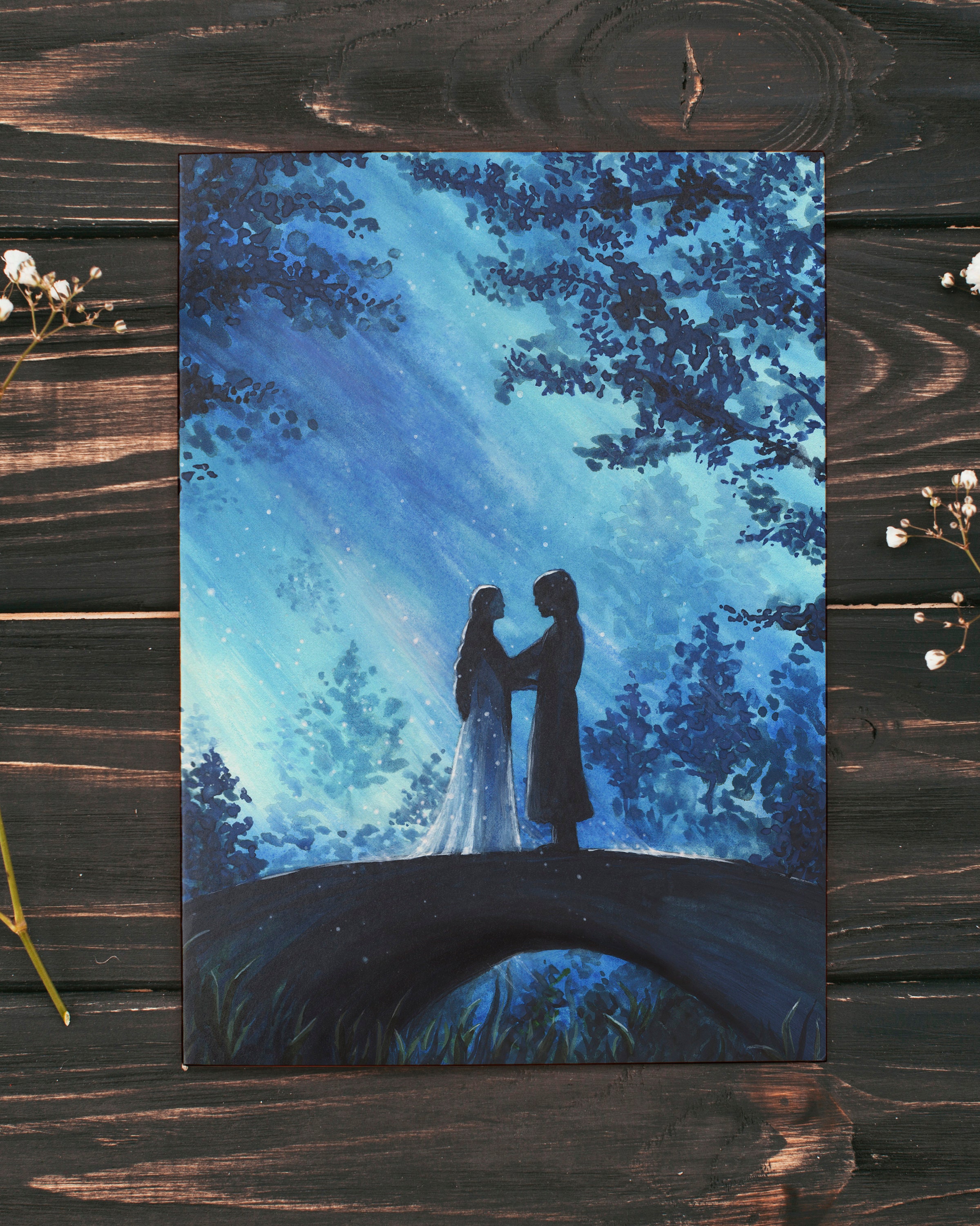 Aragorn and Arwen Watercolor Art Print Lord of the Rings - Etsy