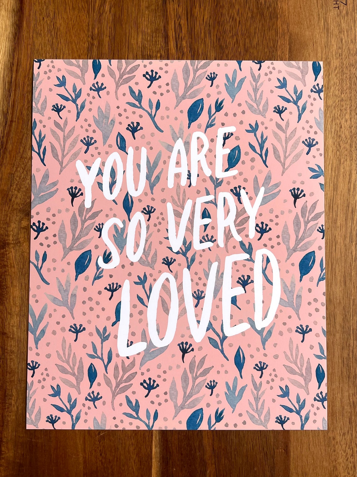 You Are so Very Loved Art Print | Botanical Watercolor Poster - Etsy
