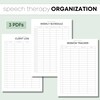 SLP Printable Planner Forms | Speech Therapy Client Log PDF | A4 Weekly ...