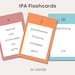 IPA Flashcards Printable Speech Therapy Cards Digital Study Material ...