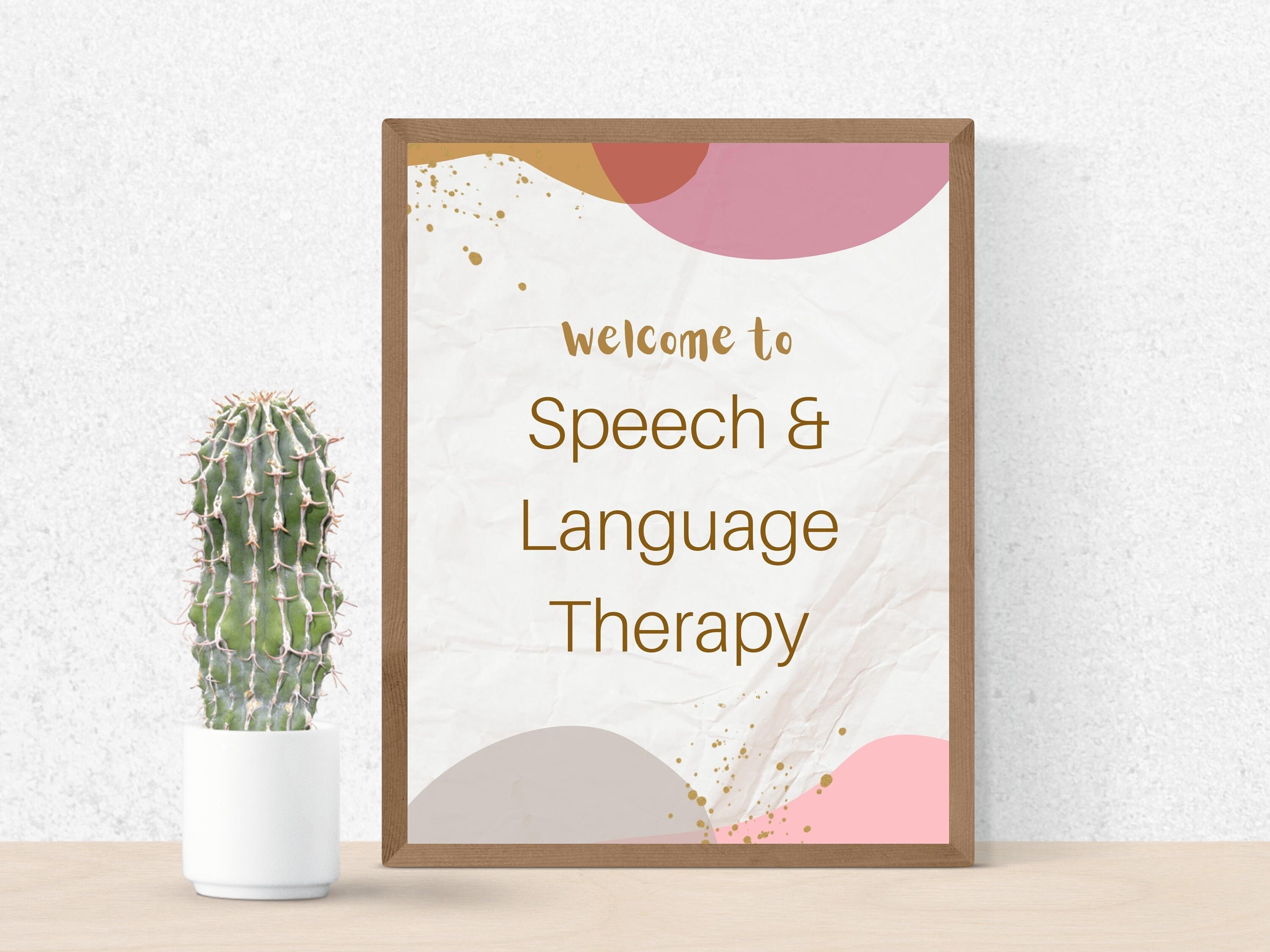 Speech & Language Therapy Welcome Poster | Digital | Gift | Wall Art ...