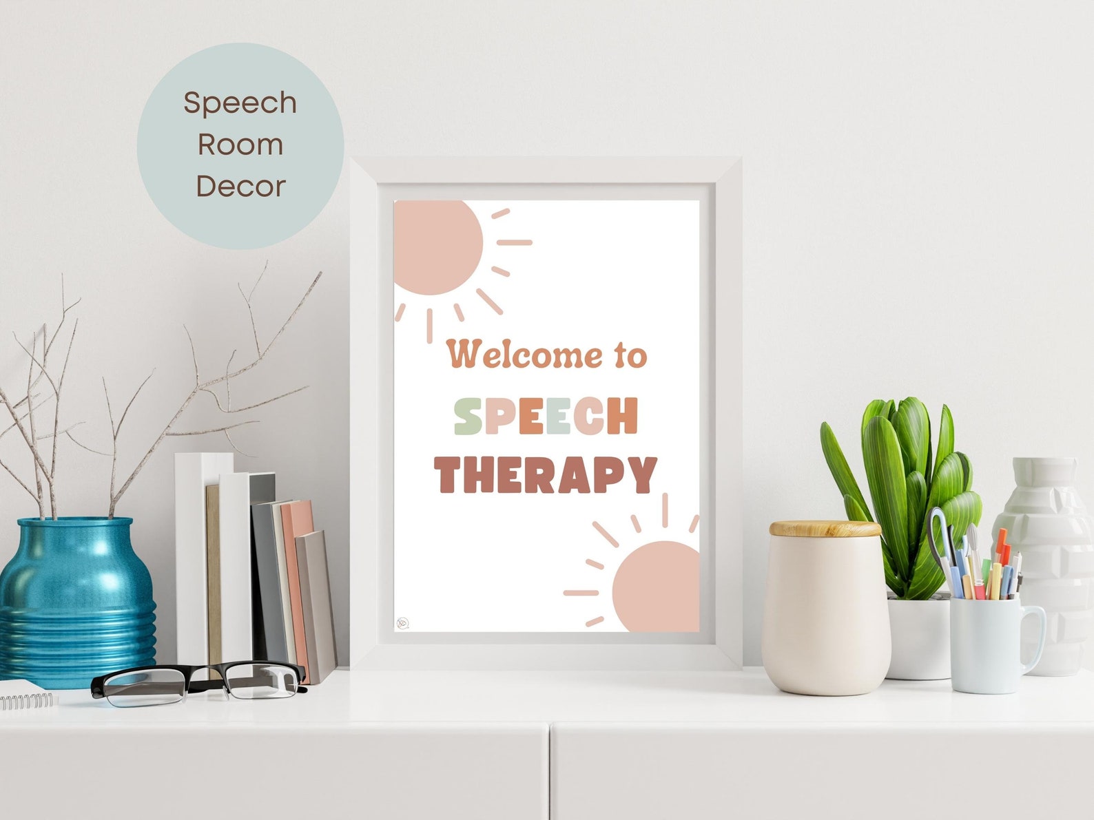 SLP Boho Poster Bundle | 6 Prints | Speech Therapy Room & Office Decor ...