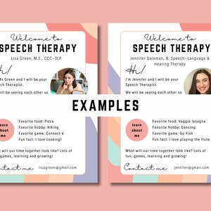 Welcome to Speech Therapy Template | Meet Your SLP Editable Canva ...