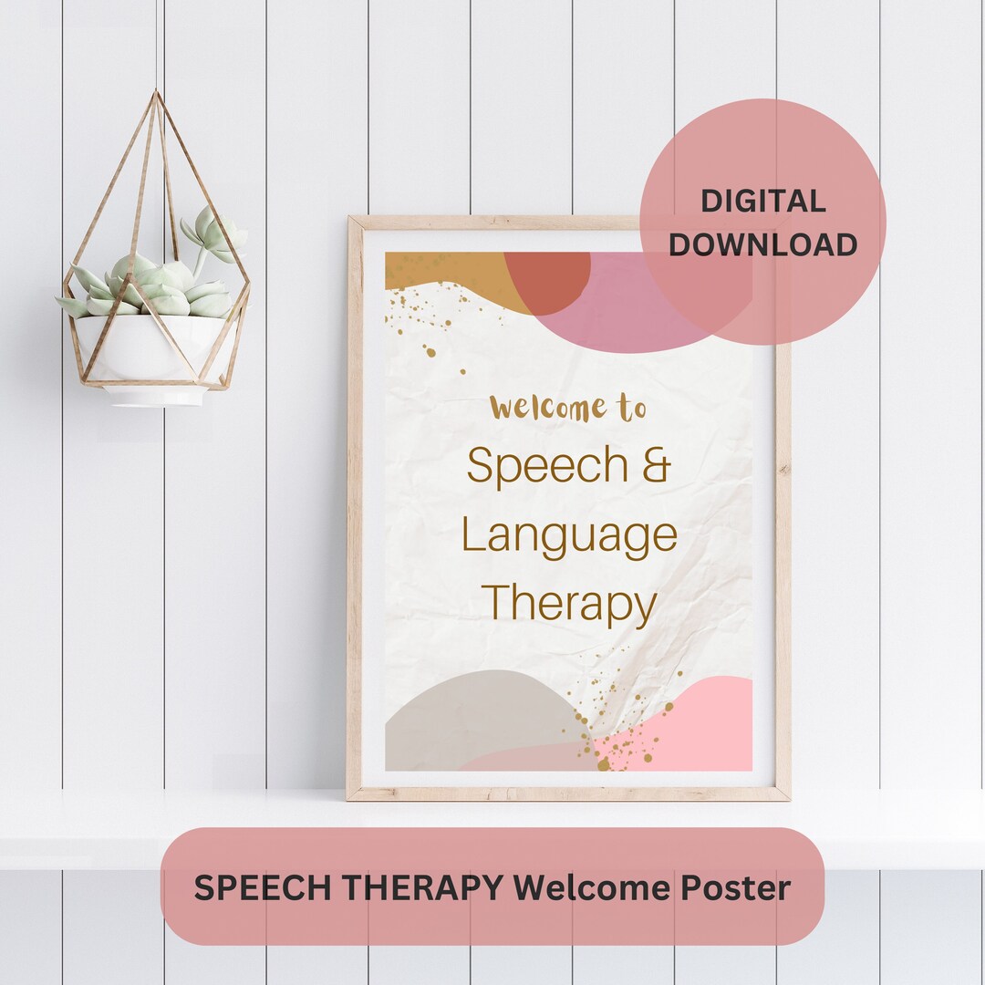 Speech & Language Therapy Welcome Poster | Digital | Gift | Wall Art ...