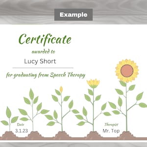 Graduation Certificate Speech Therapy | Pediatric Speech Therapist ...