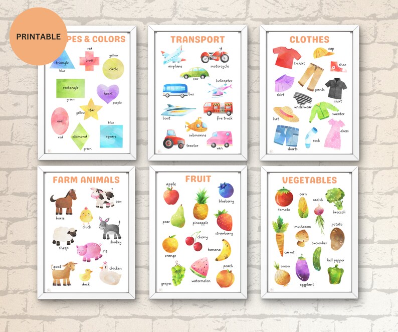 Vocabulary Poster Bundle | Speech Therapy | 6 Prints & Informal ...