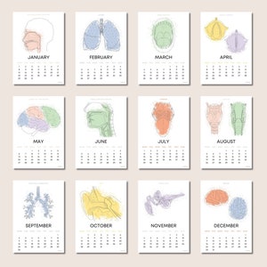2024 Speech Pathology Calendar Printable Vertical A4 Letter A3 A5 PDF ...