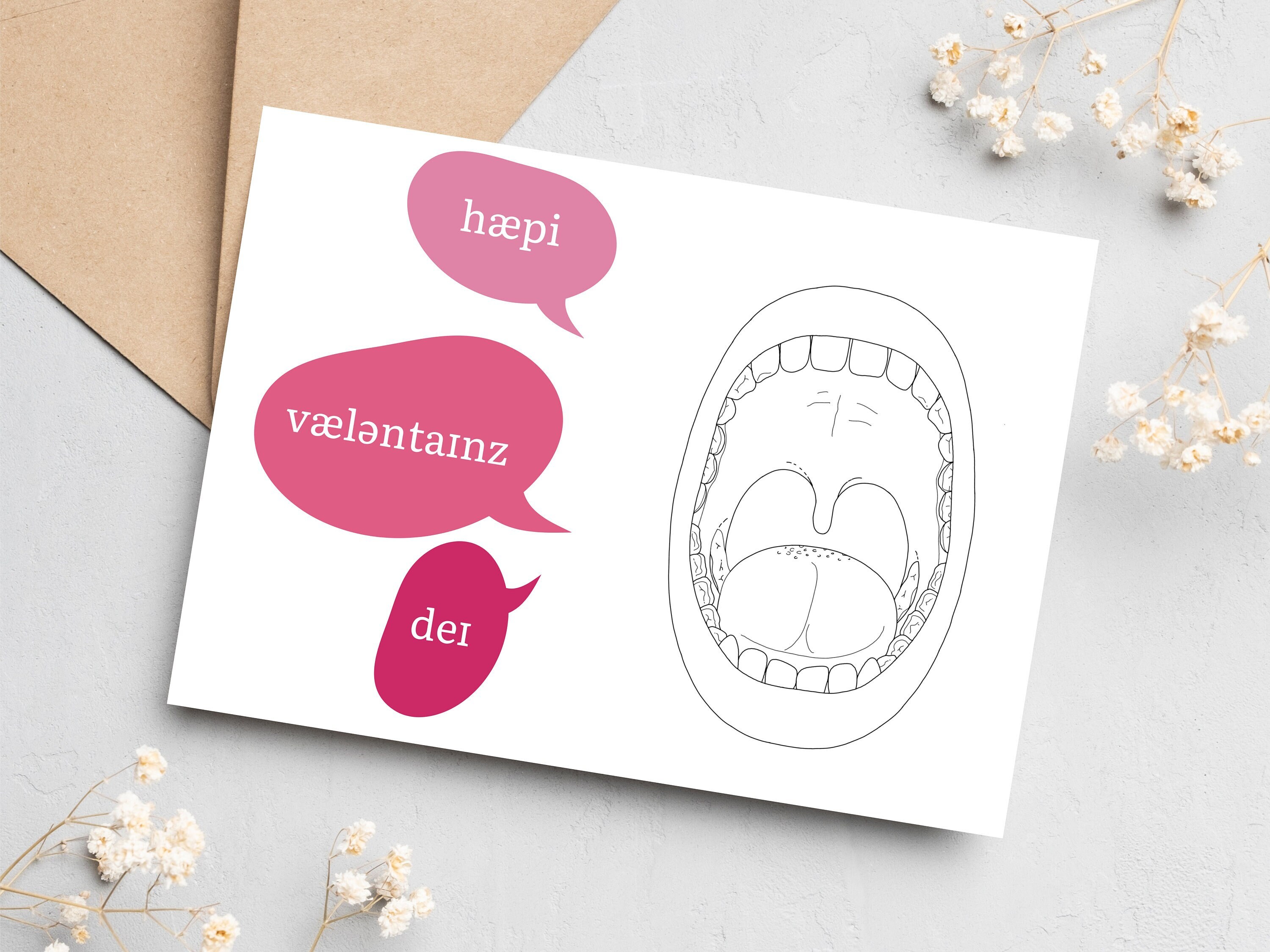 IPA Valentine's Day Card | Speech Therapy Printable (digital Download ...