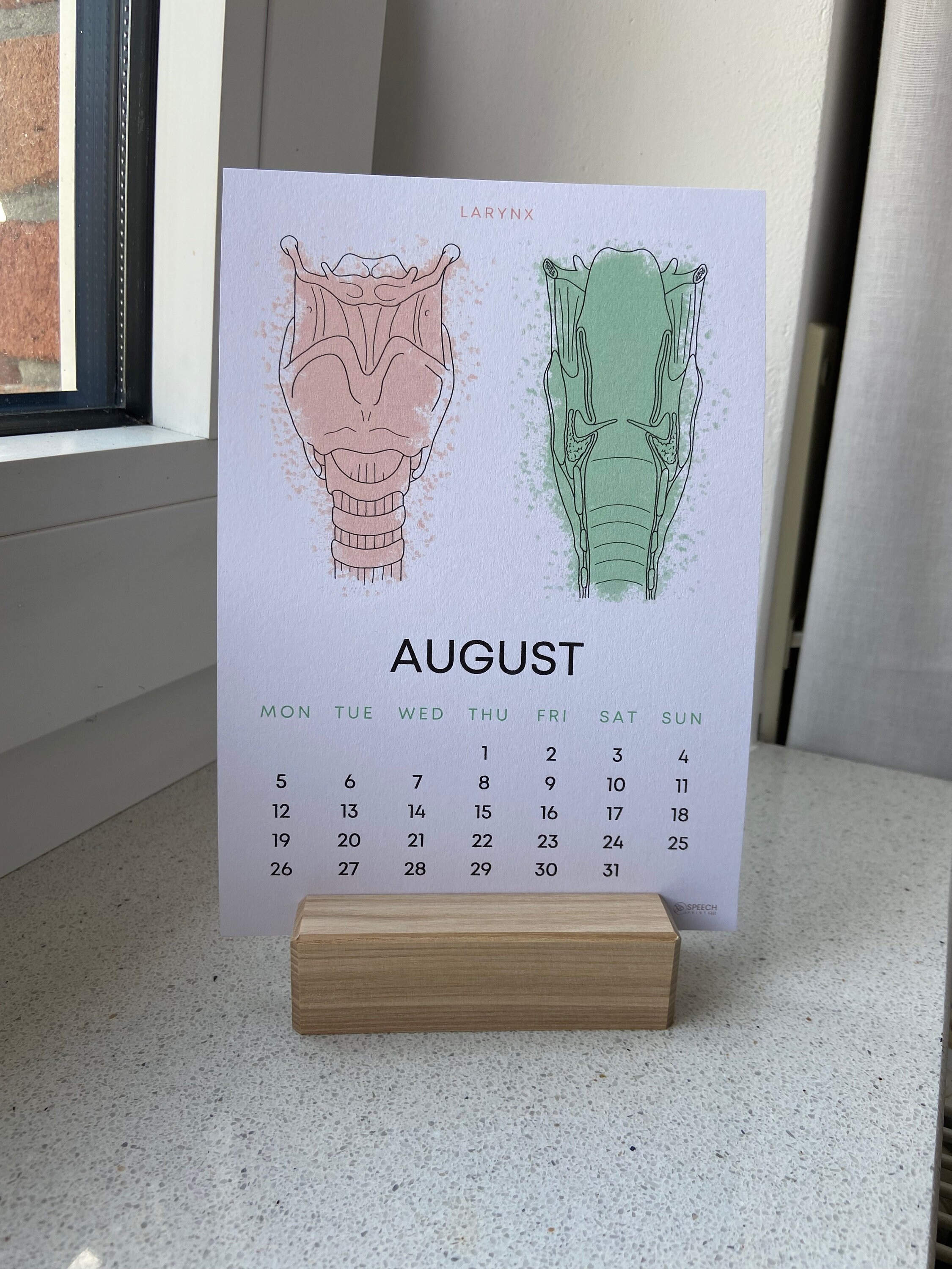 2024 Speech Pathology Calendar Printable Vertical A4 Letter A3 A5 PDF ...