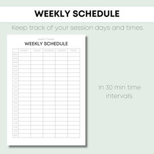 SLP Printable Planner Forms | Speech Therapy Client Log PDF | A4 Weekly ...