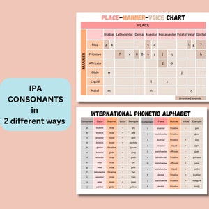 IPA Speech Therapy Bundle | Set of 4 PDF | Consonants & Vowels ...