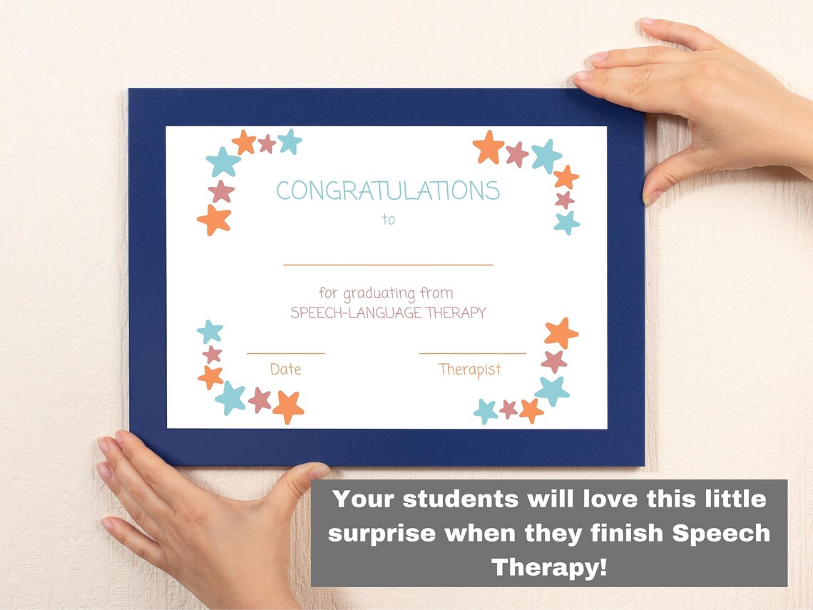 Graduation Certificate Speech Therapy | Pediatric Speech Therapist ...