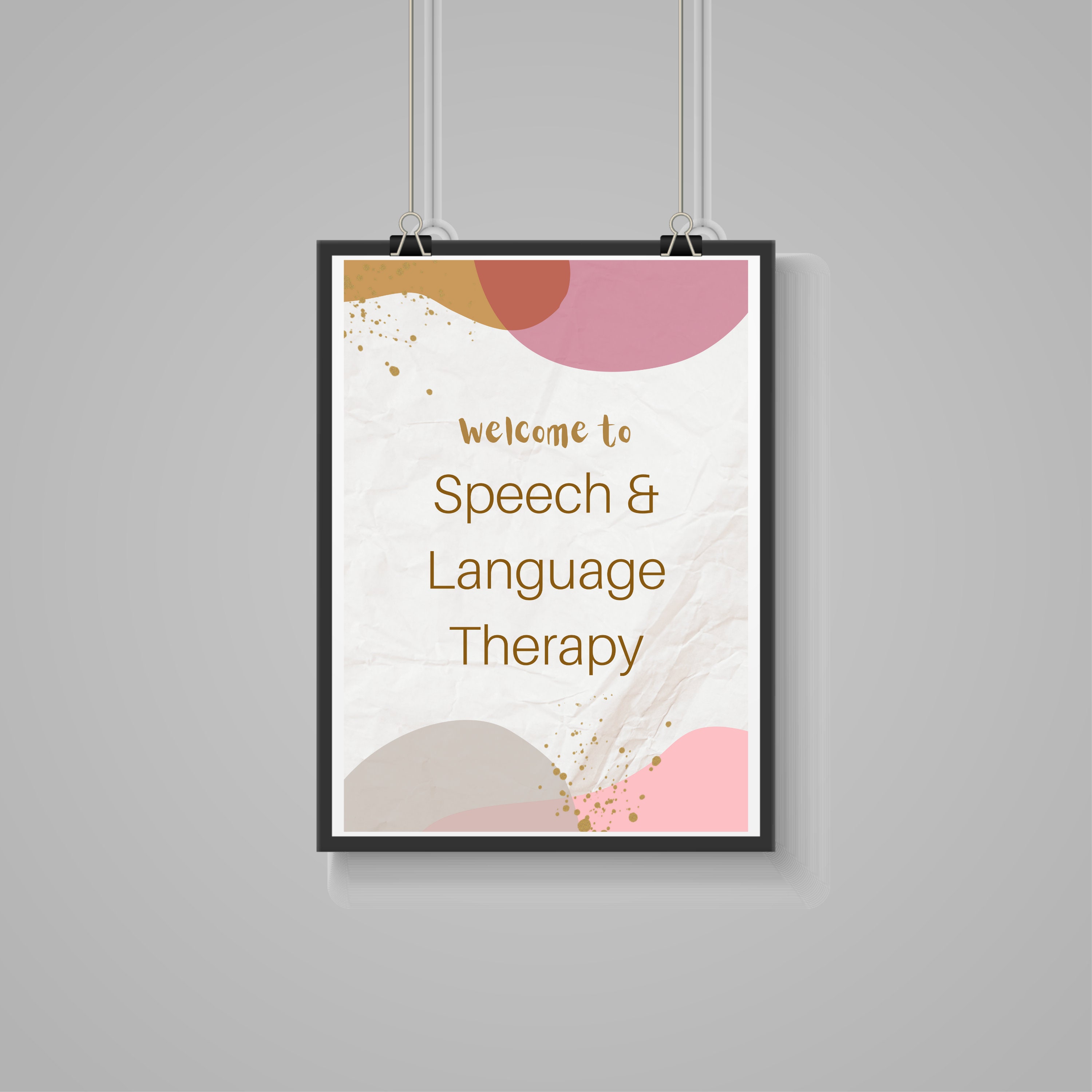 Speech & Language Therapy Welcome Poster | Digital | Gift | Wall Art ...