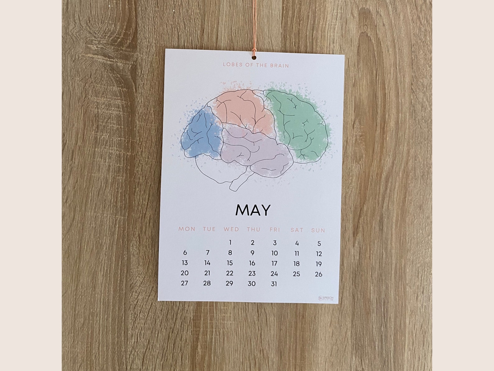2024 Speech Pathology Calendar Printable Vertical A4 Letter A3 A5 PDF ...
