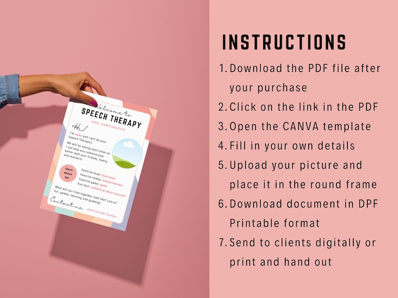 Welcome to Speech Therapy Template | Meet Your SLP Editable Canva ...