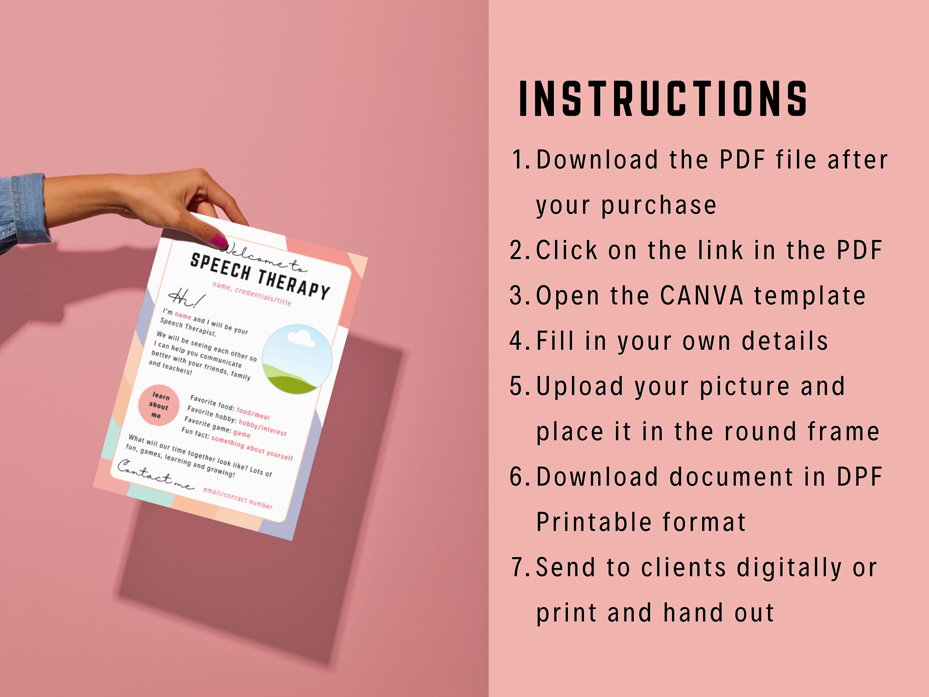 Welcome to Speech Therapy Template | Meet Your SLP Editable Canva ...