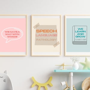 Speech Pathology Poster Bundle Set | Speech Wall Art | Kids Poster ...
