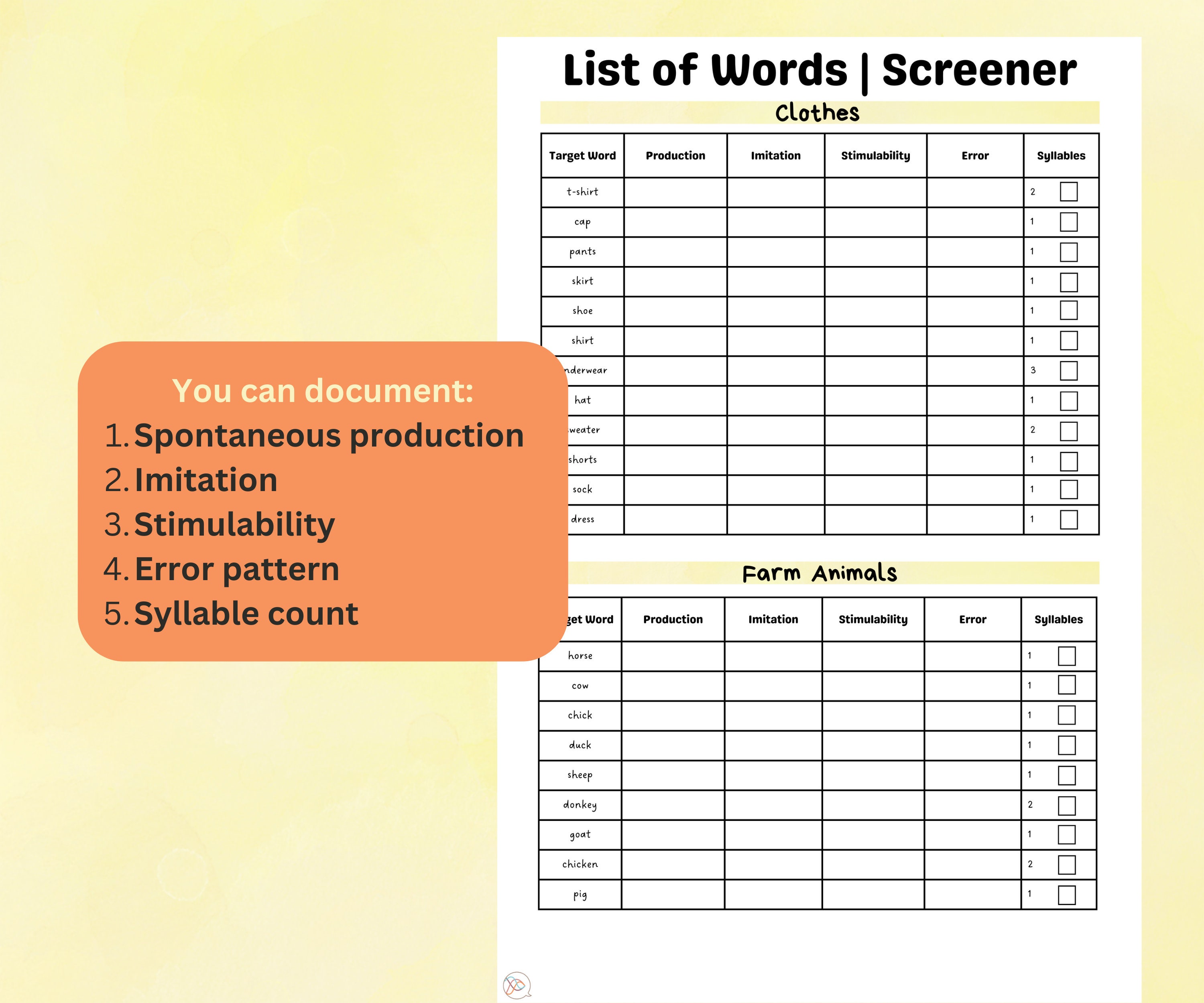 Vocabulary Poster Bundle | Speech Therapy | 6 Prints & Informal ...