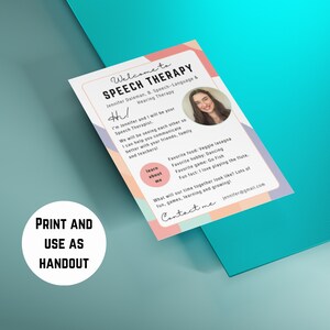 Welcome to Speech Therapy Template | Meet Your SLP Editable Canva ...