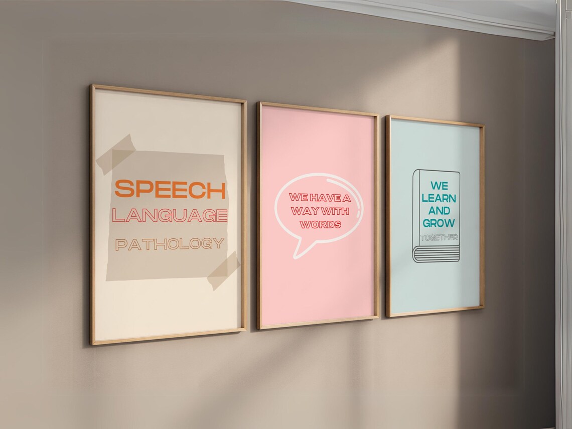 Speech Pathology Poster Bundle Set | Speech Wall Art | Kids Poster ...
