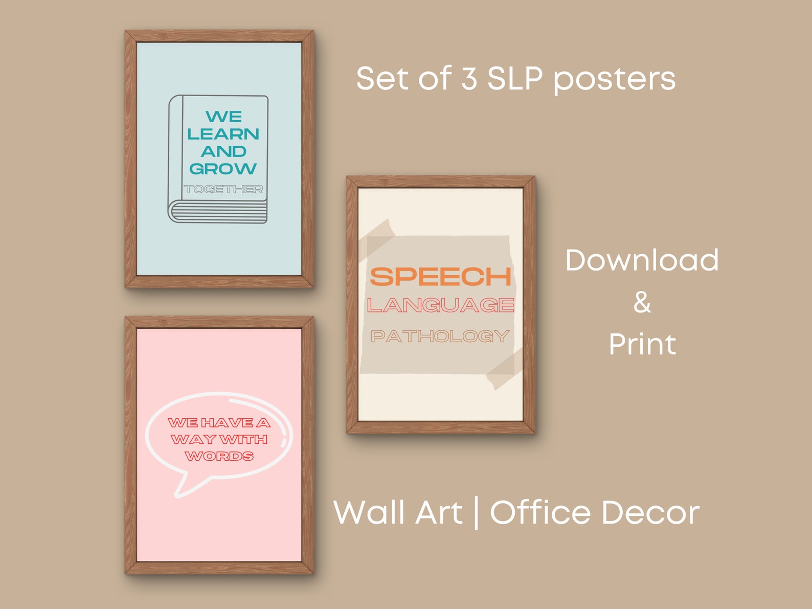 Speech Pathology Poster Bundle Set | Speech Wall Art | Kids Poster ...