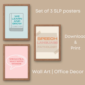 Speech Pathology Poster Bundle Set | Speech Wall Art | Kids Poster ...