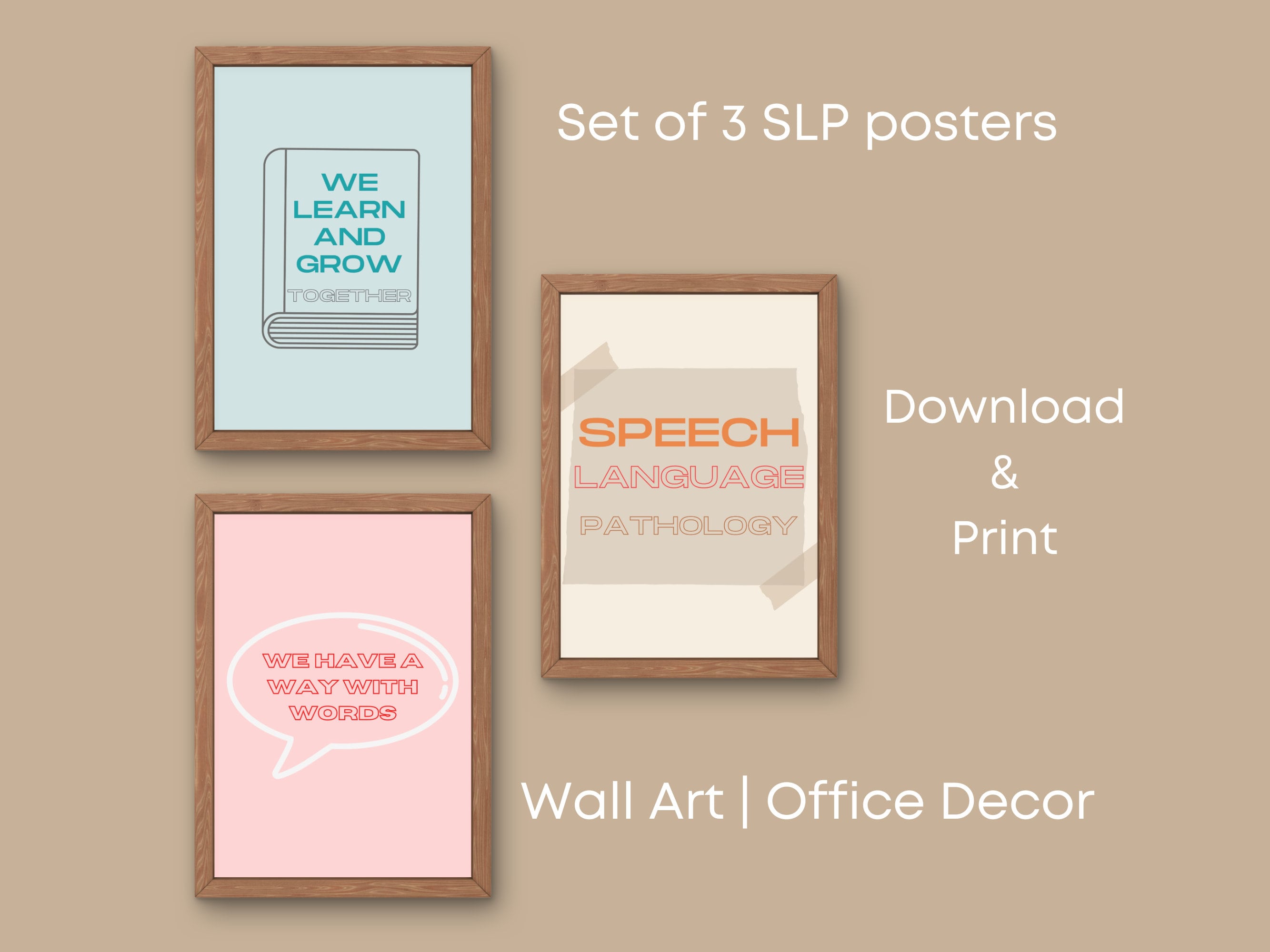 Speech Pathology Poster Bundle Set | Speech Wall Art | Kids Poster ...
