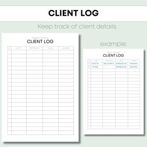 Speech Therapy Planner Forms | Client Log, Schedule (PDF Download) - Etsy