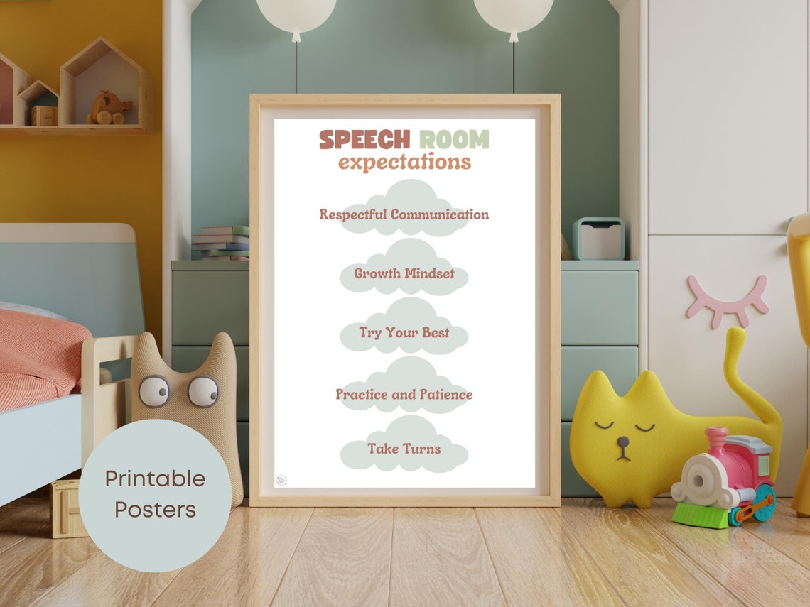 SLP Boho Poster Bundle | 6 Prints | Speech Therapy Room & Office Decor ...