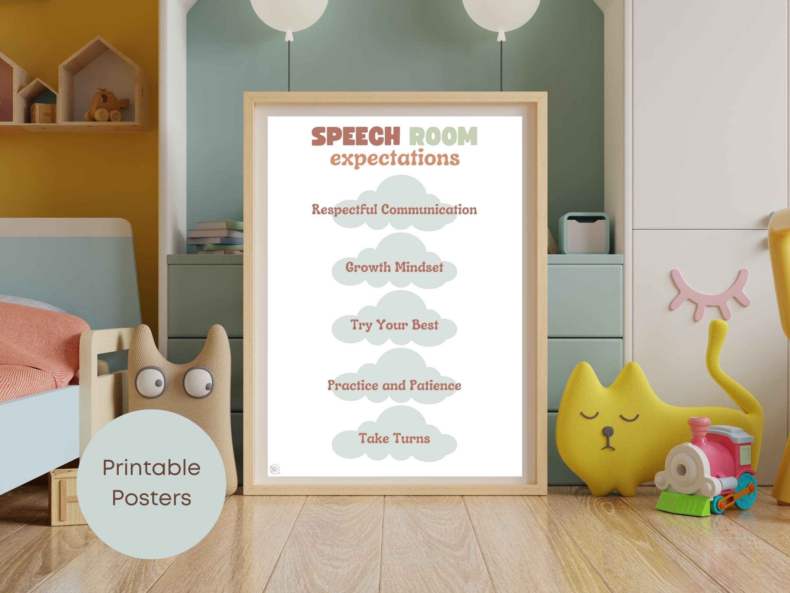 SLP Boho Poster Bundle | 6 Prints | Speech Therapy Room & Office Decor ...