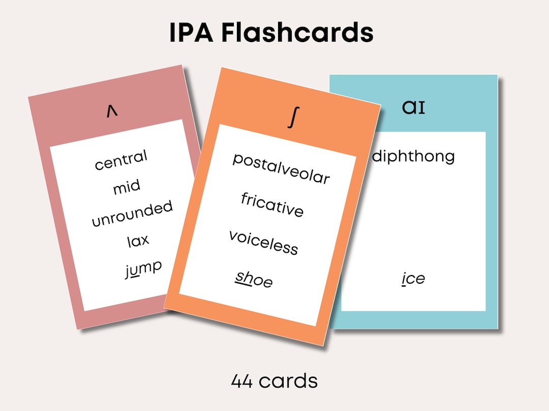 IPA Flashcards | Printable Speech Therapy Cards | Digital Study ...