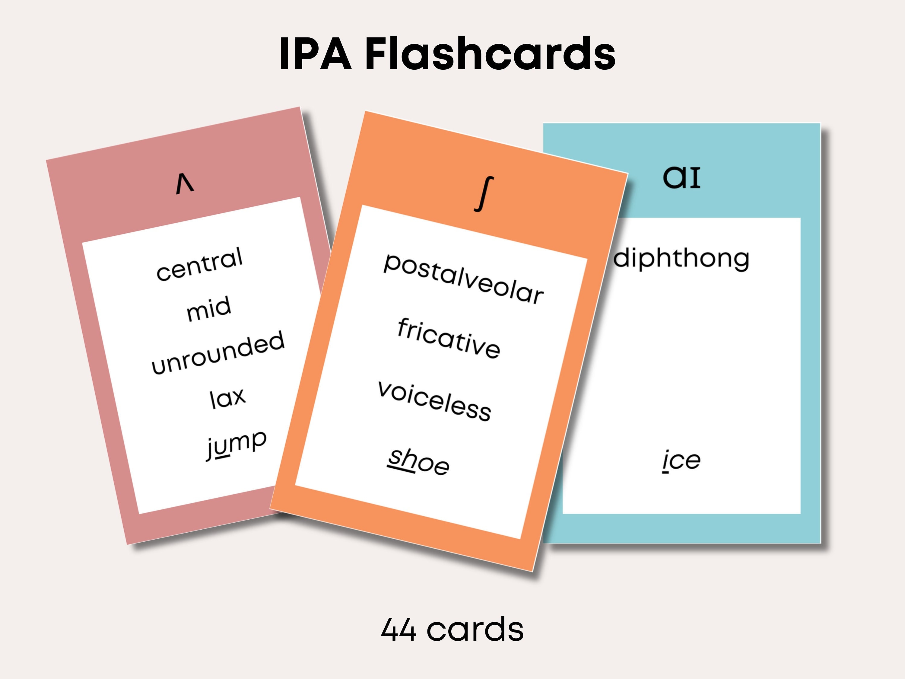 IPA Flashcards Printable Speech Therapy Cards Digital Study Material ...