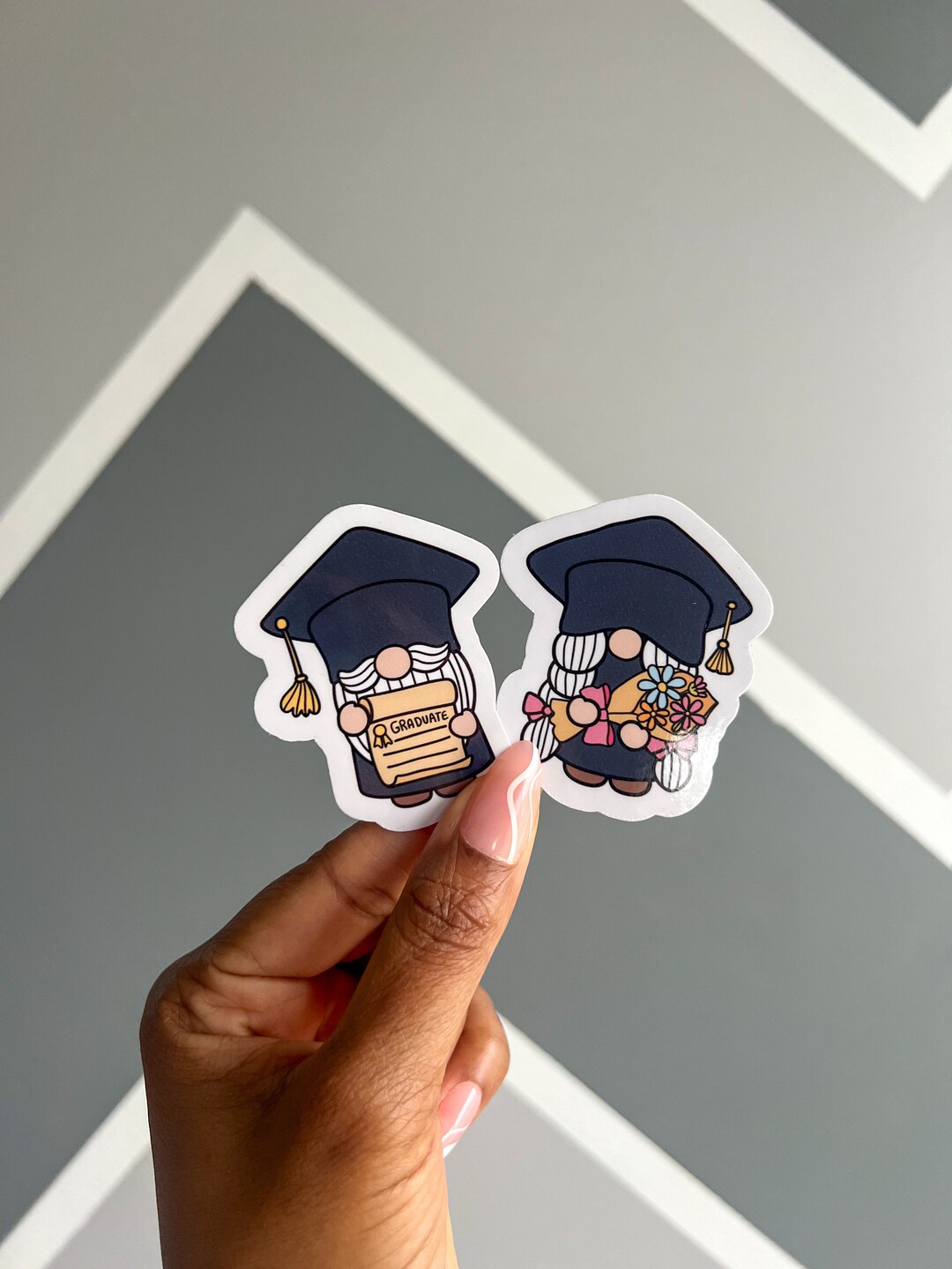 Gnome Graduates Vinyl Stickers, Class of 2024, Graduation Sticker ...