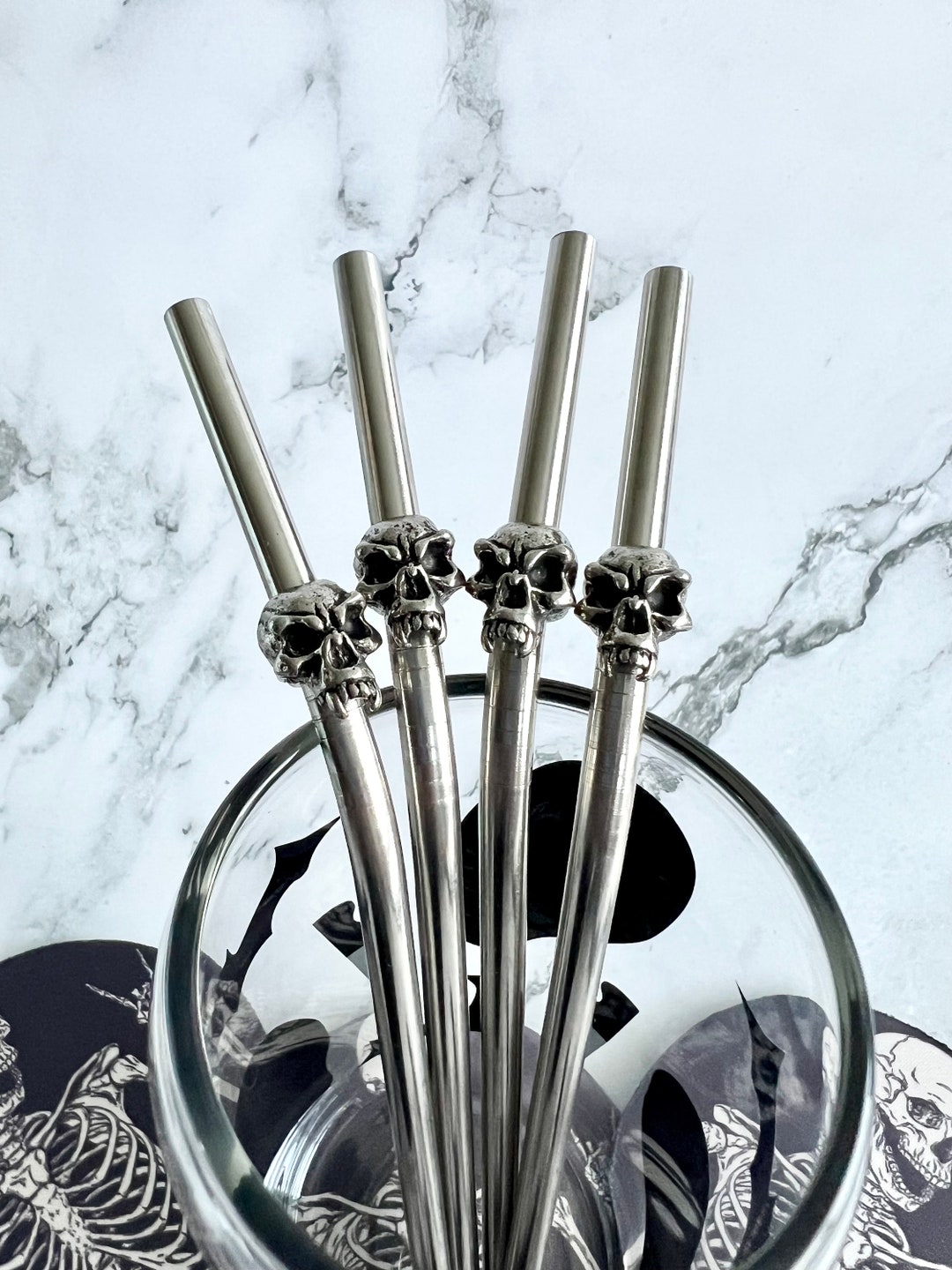 Skeleton Straw - Stainless Steel Straw, Coffee Straw, Straw for Beer ...