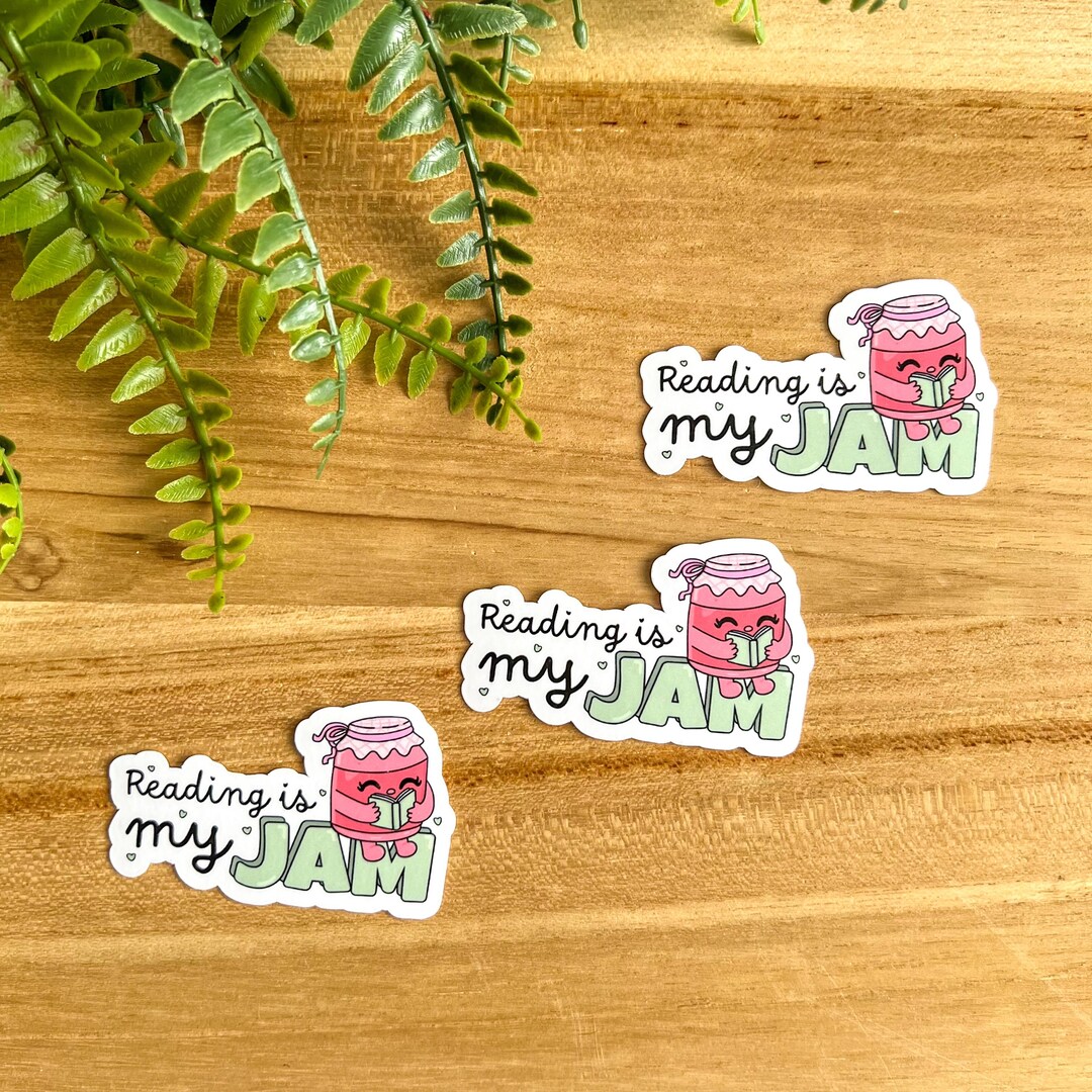 Reading is My Jam Vinyl Sticker |perfect for Book Lovers, Laptops ...