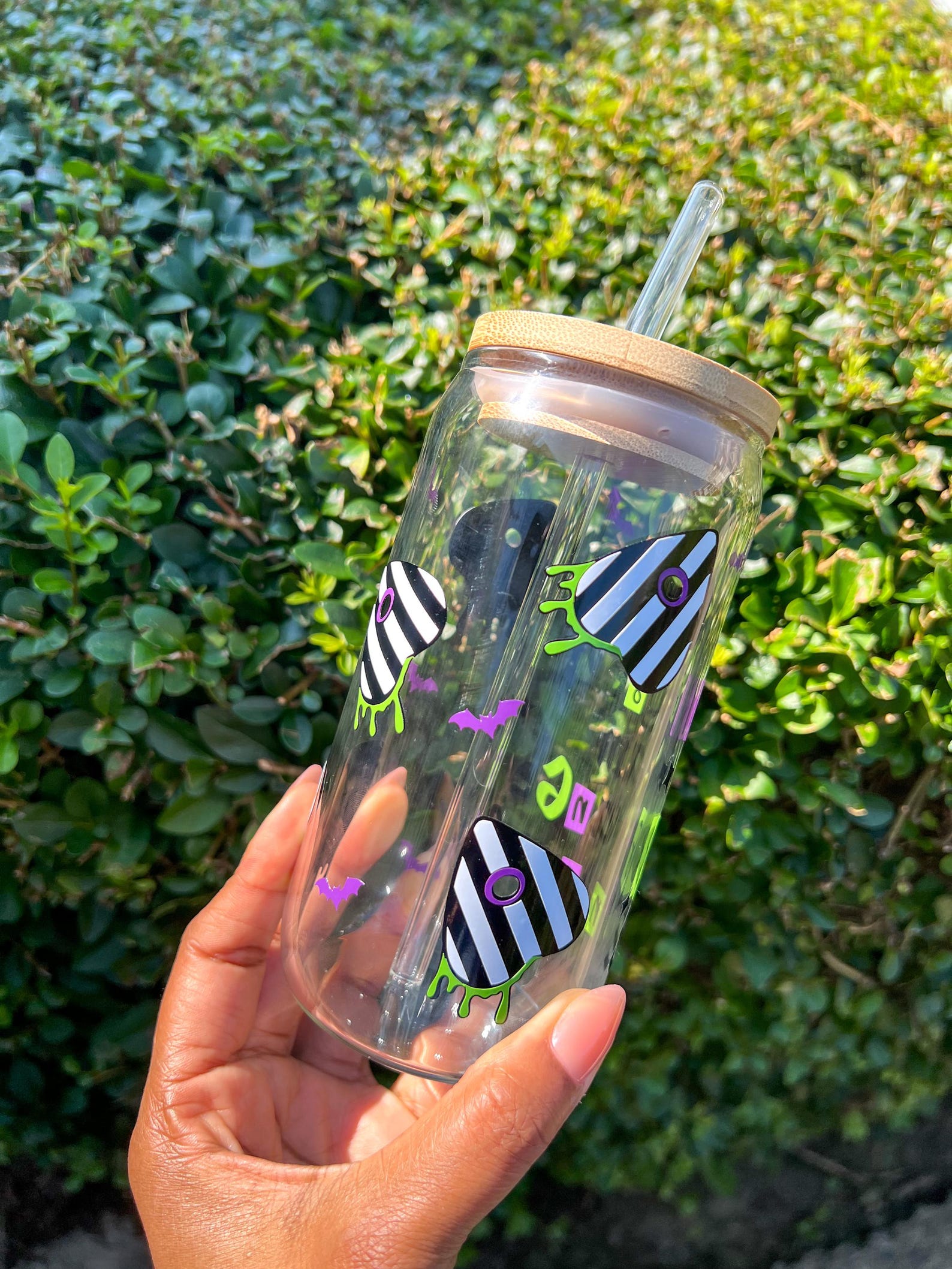Strange and Unusual Glass Cup - Beetlejuice Cup, Halloween Glass Cup ...