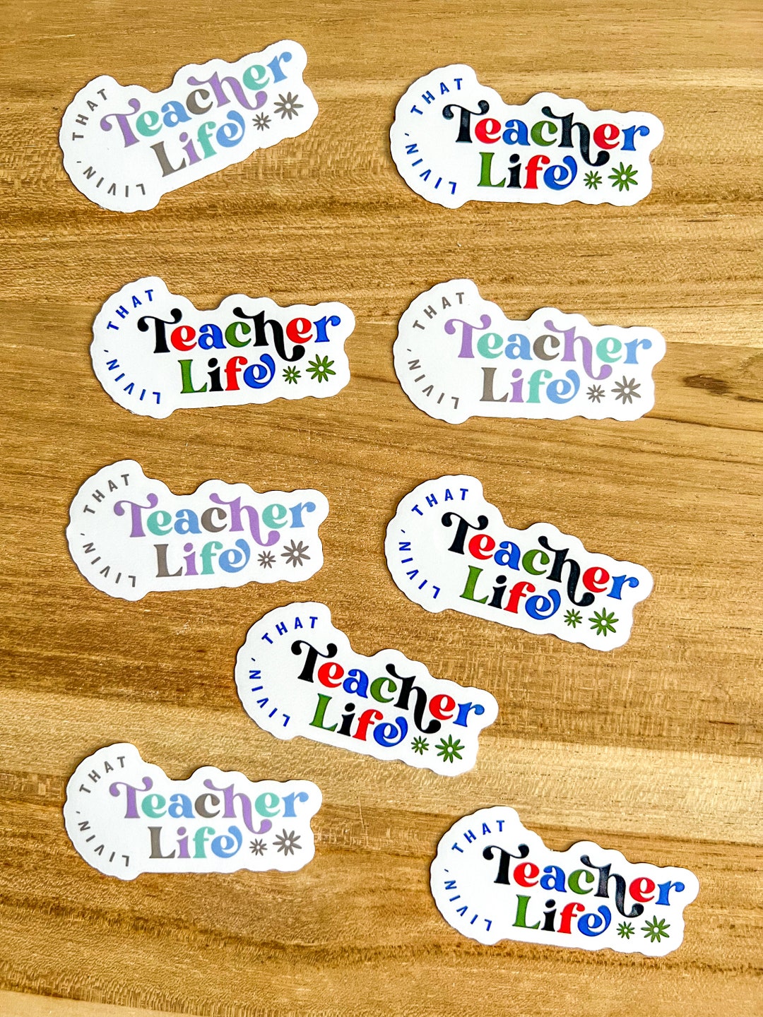 Livin That Teacher Life Sticker - Vinyl Sticker, Back to School Gift ...