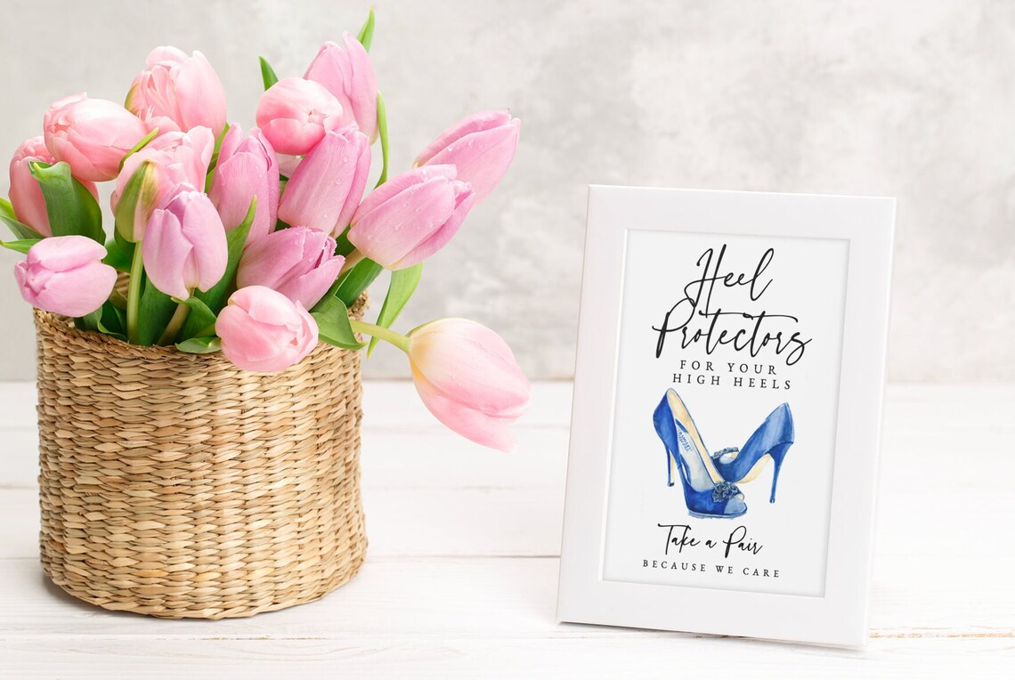 Wedding Heel Protectors Sign Printable Sign Outdoor Wedding Ceremony ...