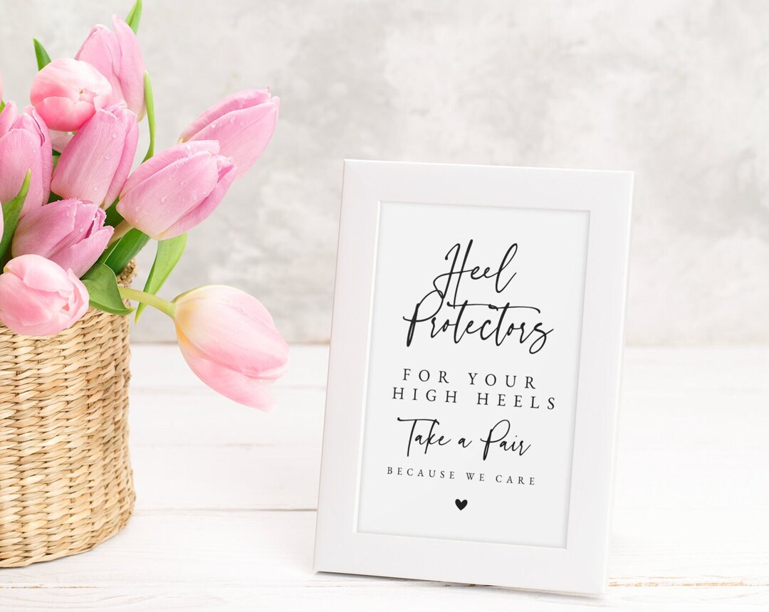 Wedding Heel Protectors Sign Printable Sign Outdoor Wedding Ceremony ...