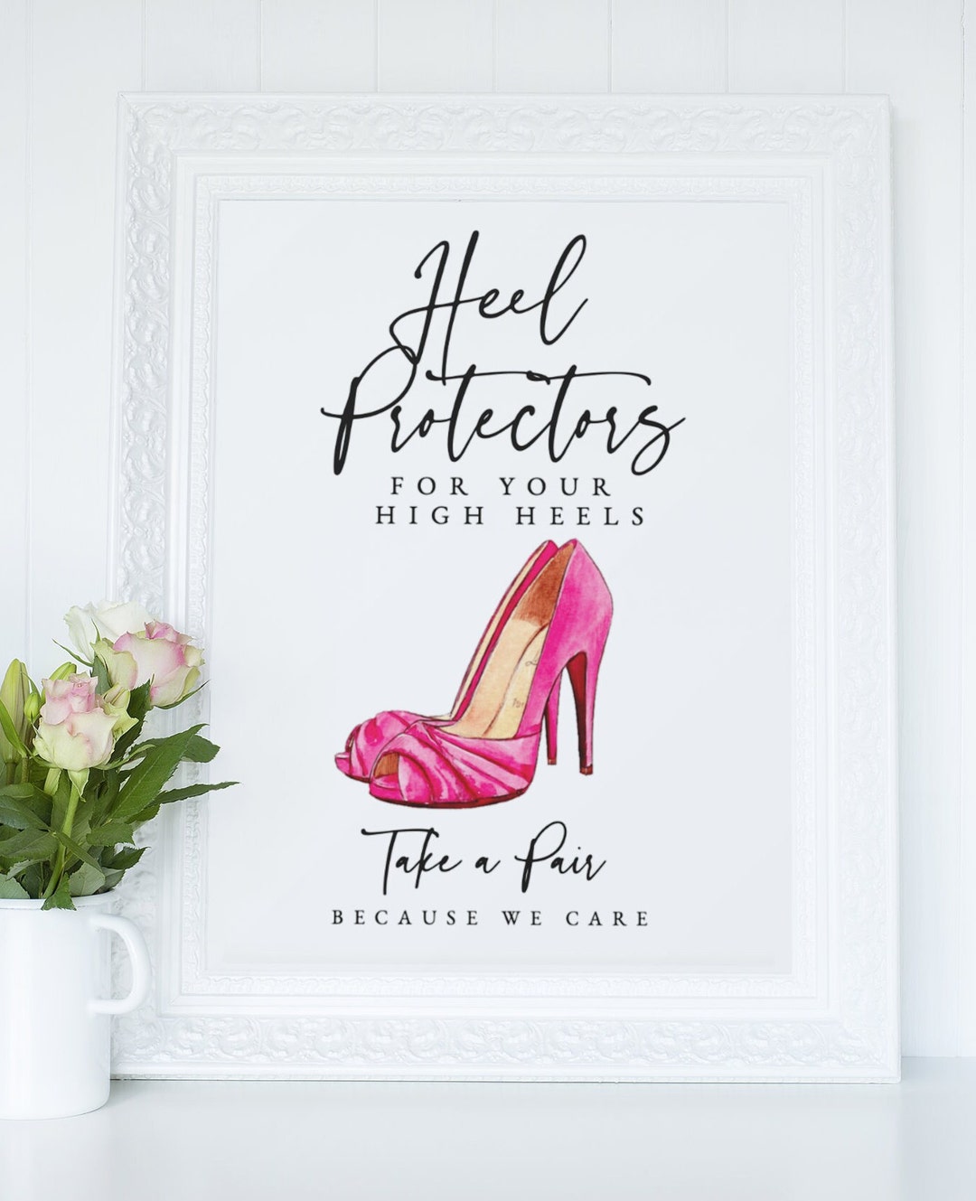 Wedding Heel Protectors Sign Printable Sign Outdoor Wedding Ceremony ...
