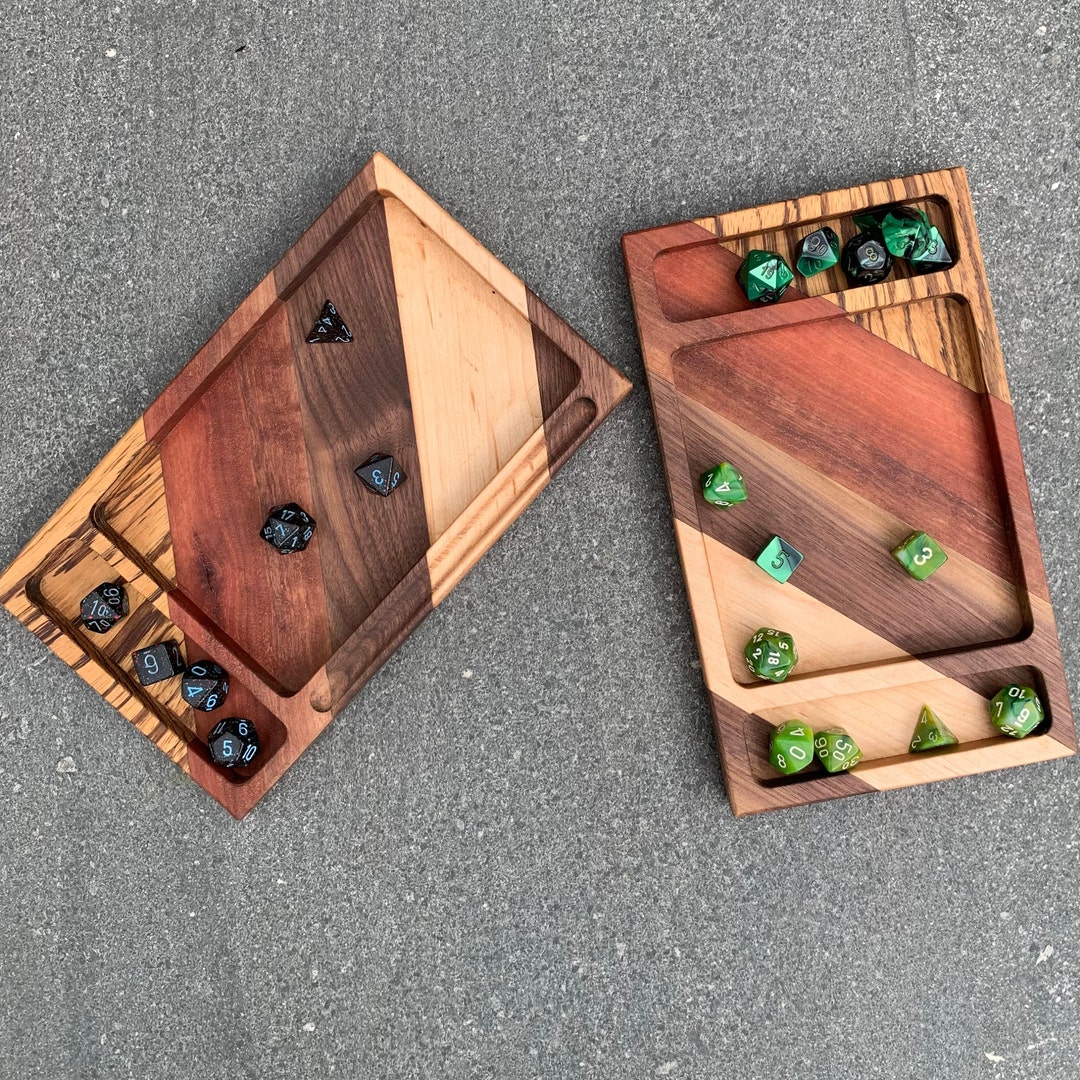 Handmade Wooden Dice Rolling Tray Various Timbers - Etsy