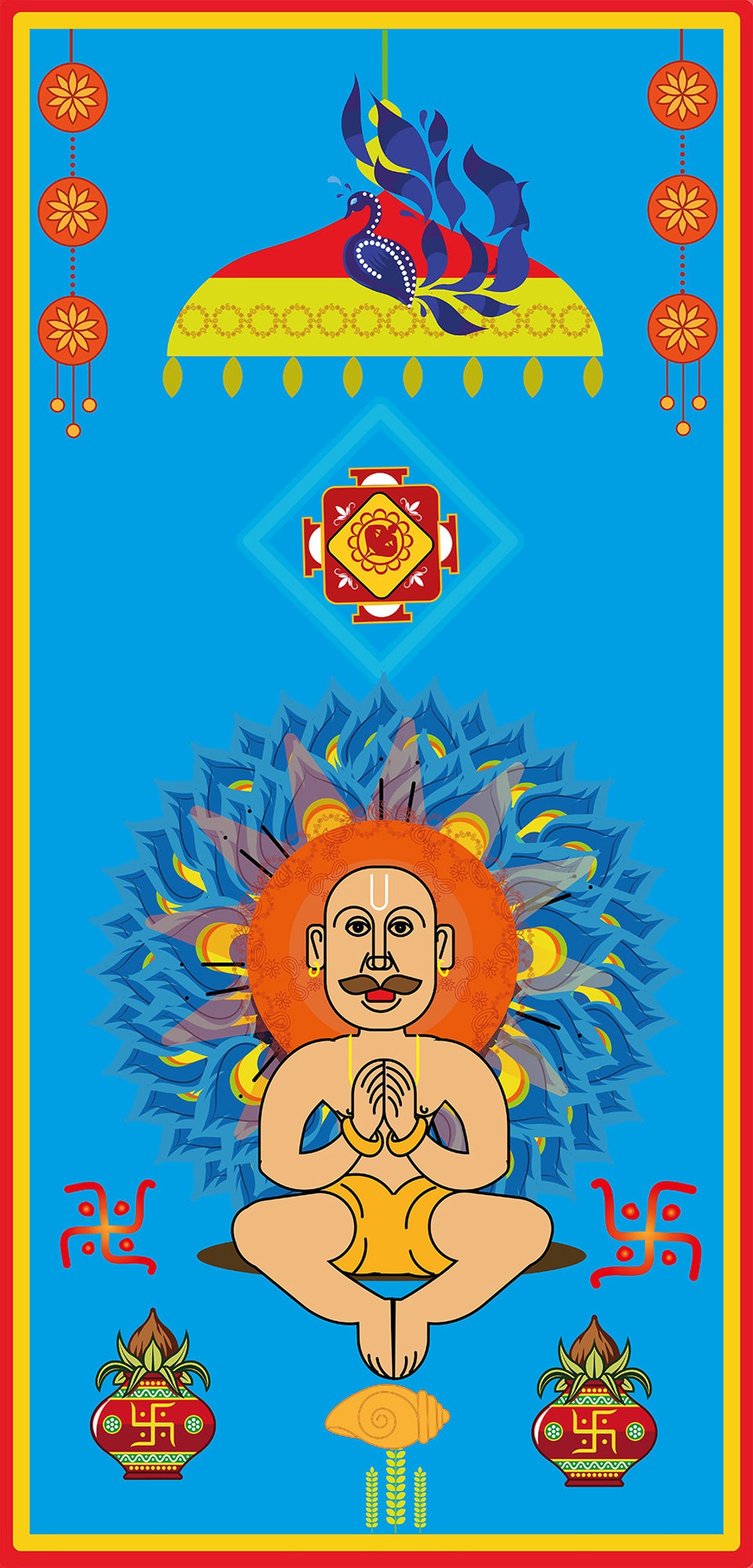 Vaastu God Digital Illustration Original Digital Art Vaastu - Etsy