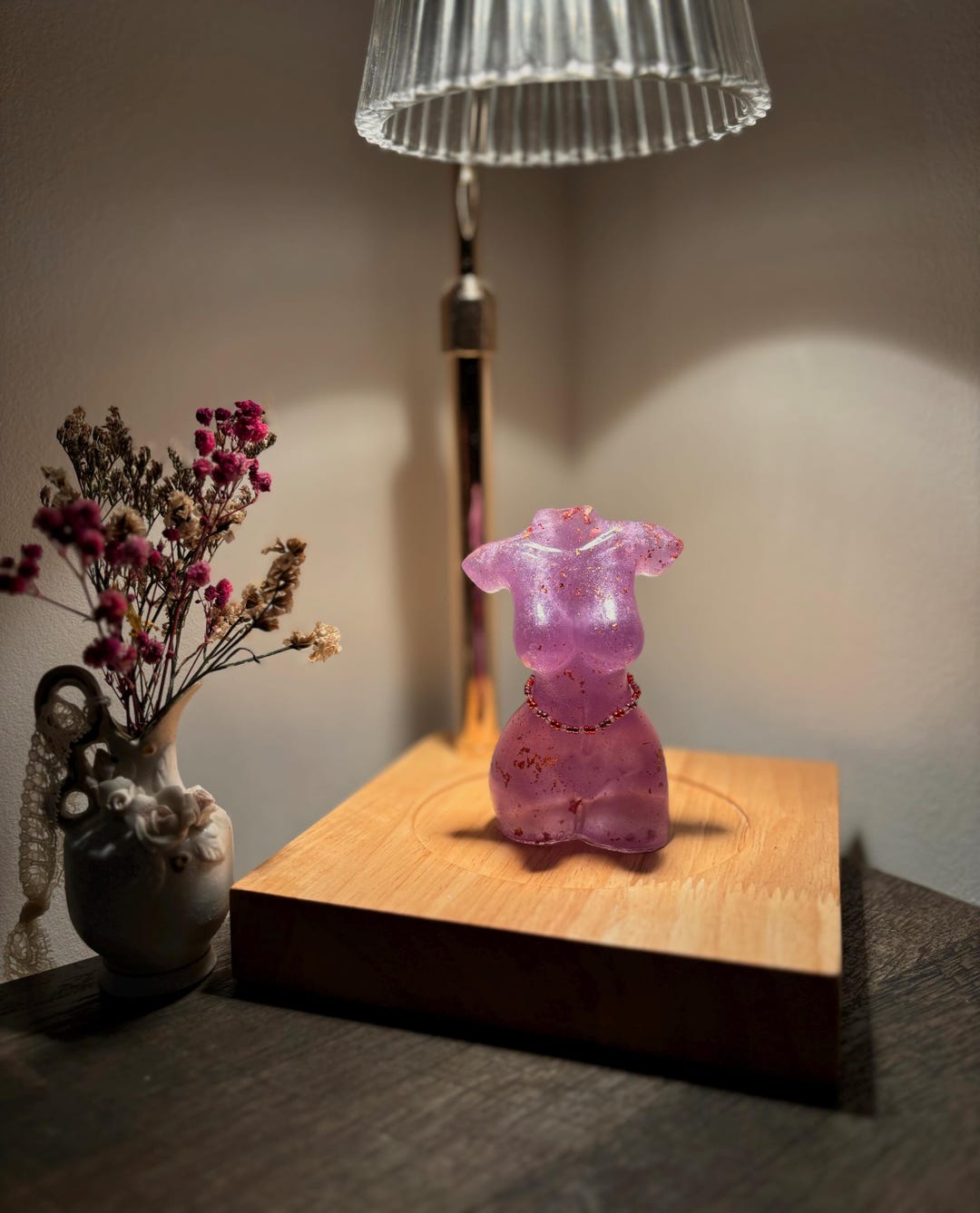 Woman goddess Resin Body Sculpture With Removable Waist Beads Handmade ...