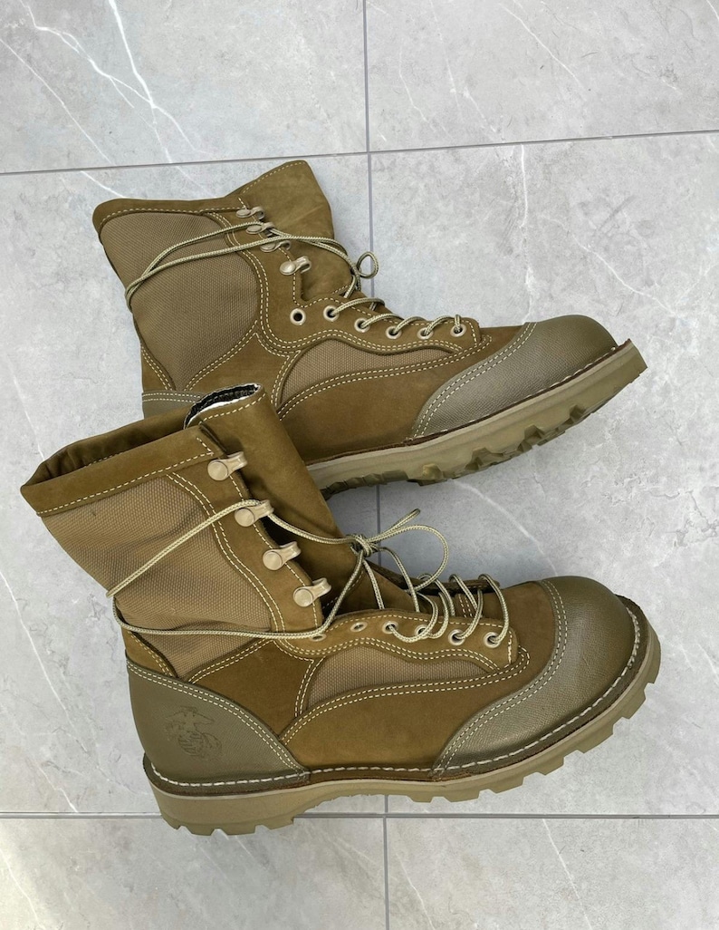 Vintage Military Tan Desert Combat Boots - Etsy