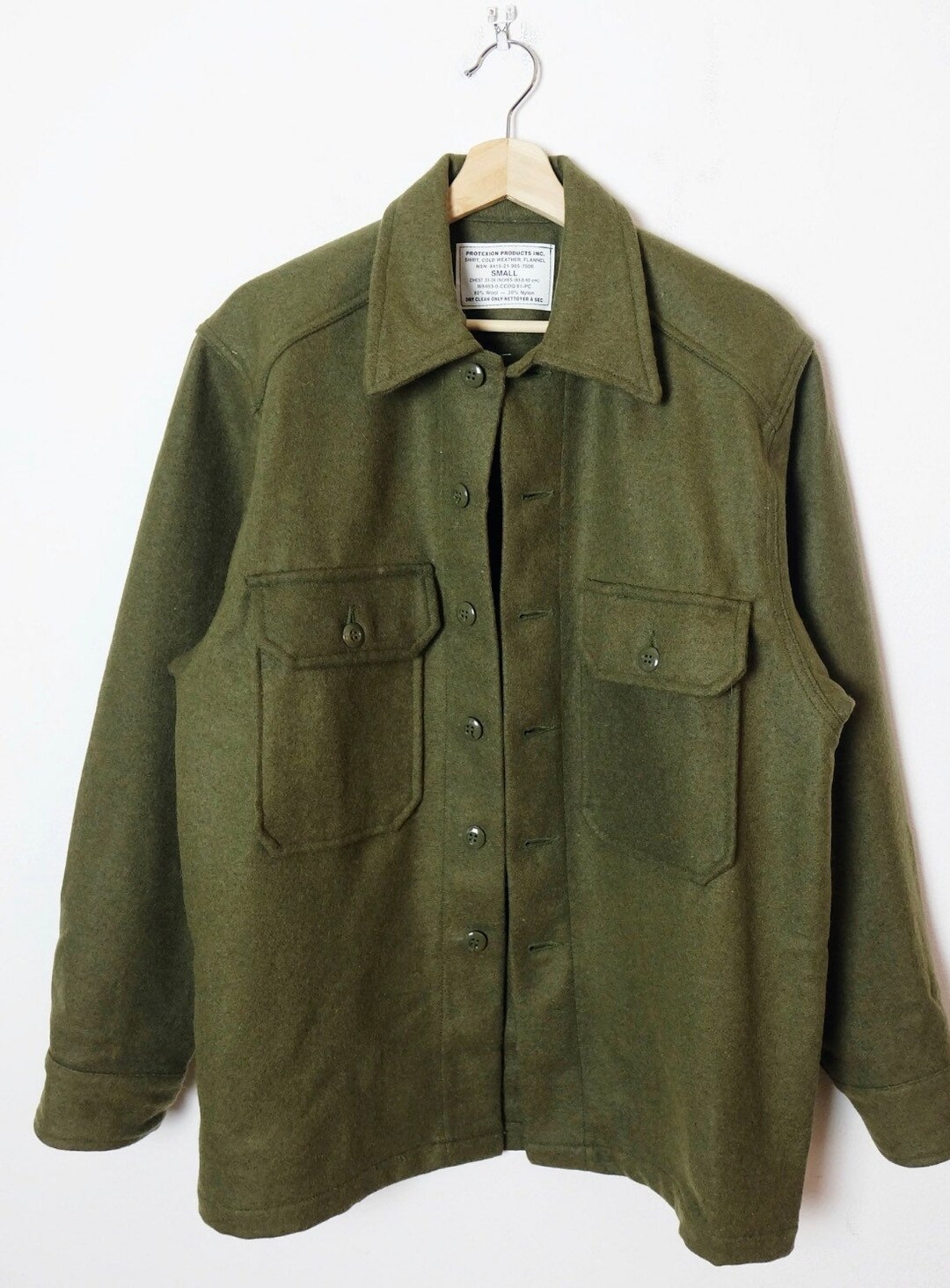80s Military Wool Jacket - Etsy
