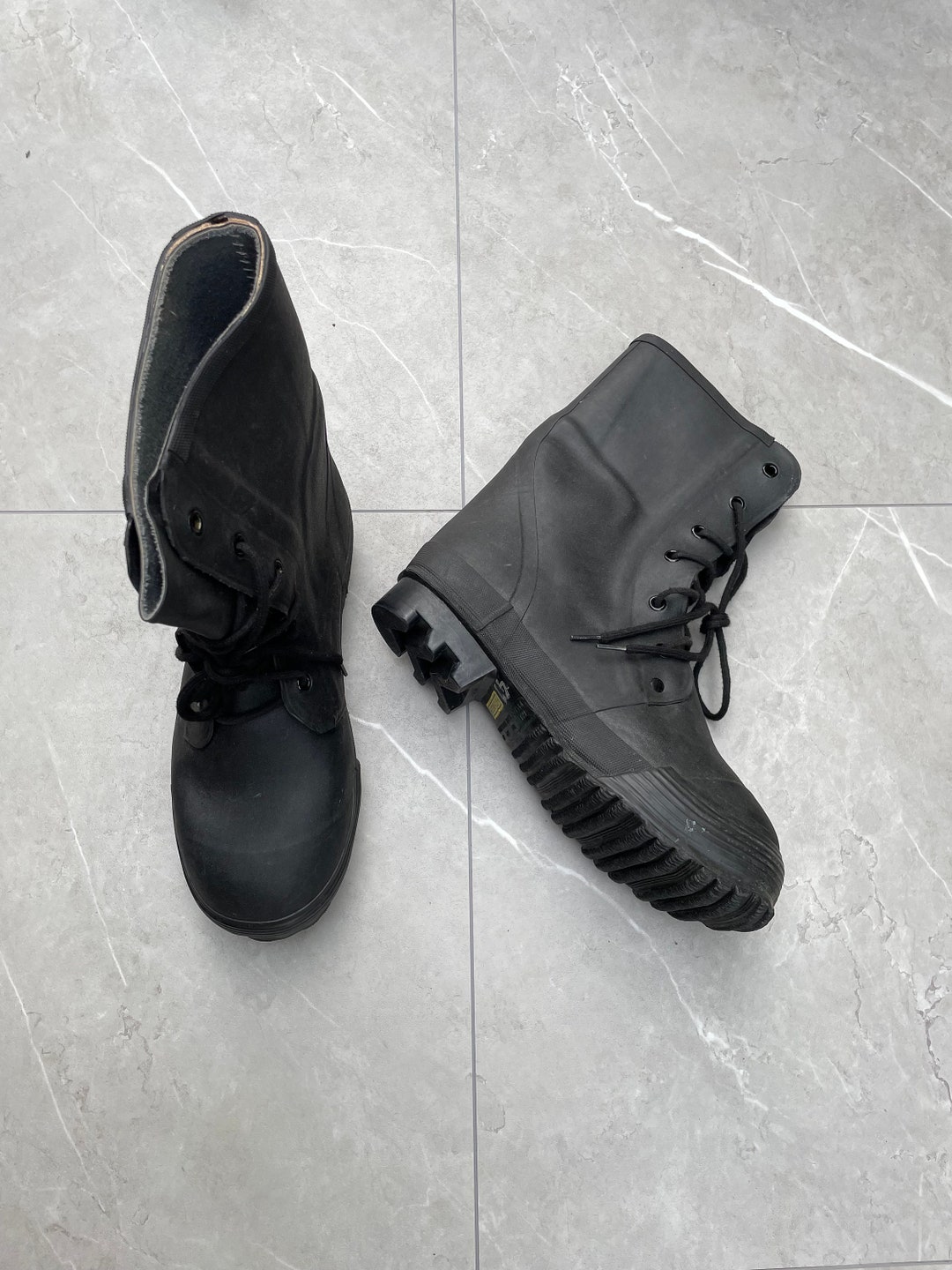 1970s Military Issued Rubber Combat Boots - Etsy