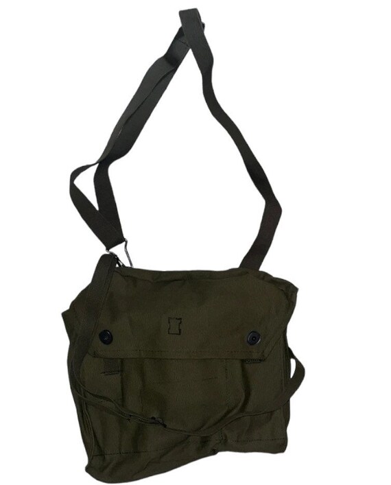 Army Green Vintage Military Issue Gas mask Bag - Gem